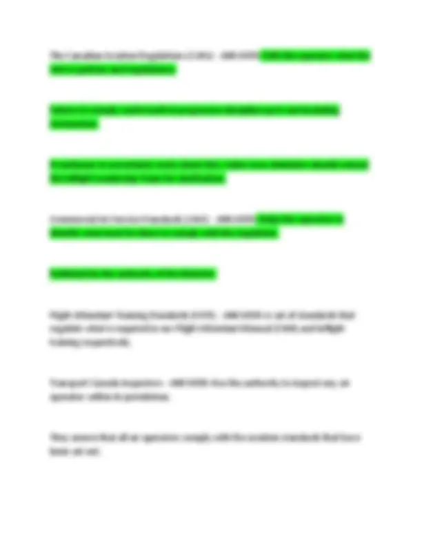 ENCORE INITIAL AVIATION AND CABIN REGULATIONS EXAM WITH CORRECT ACTUAL ...