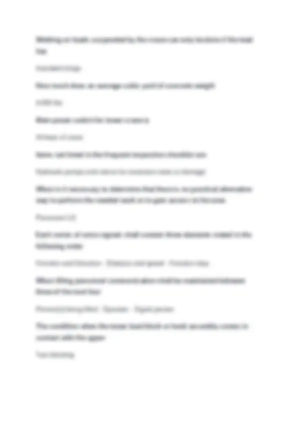 NCCCO TOWER CRANE CERTIFICATION EXAM study set with 100% verified ...