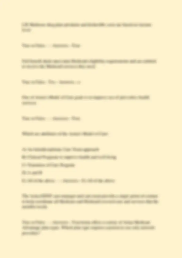 Aetna MA MAPD DSNP Mastery Test Exam Questions and Answers | Exams ...
