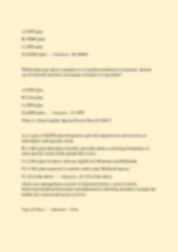 Aetna MA MAPD DSNP Mastery Test Exam Questions and Answers | Exams ...