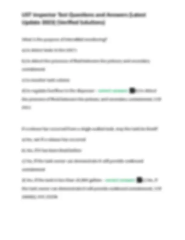 UST Inspector Test: Comprehensive Guide to Tank Regulations | Exams ...