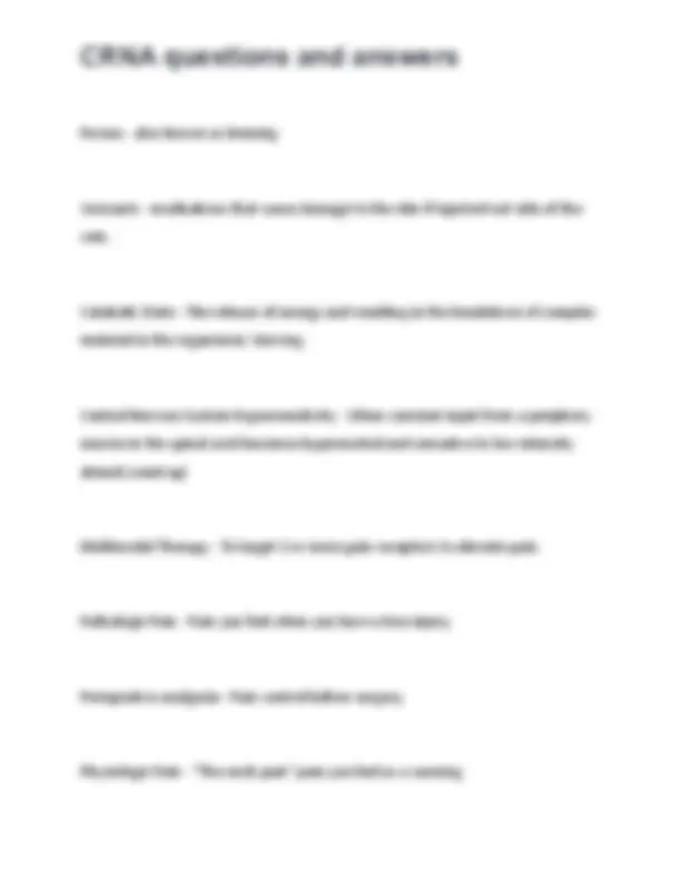 CRNA Questions and Answers: A Comprehensive Guide to Anesthesia ...