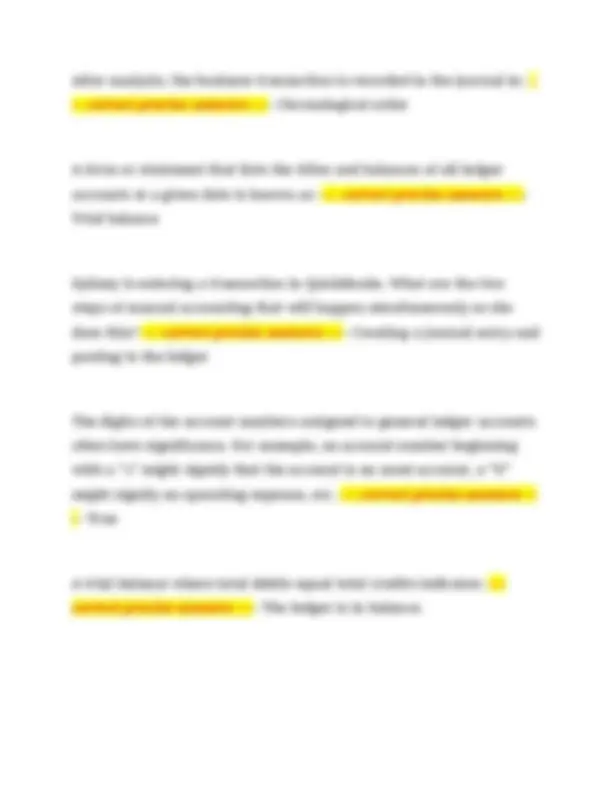 Intuit Bookkeeping Professional Certificate Questions with verified ...