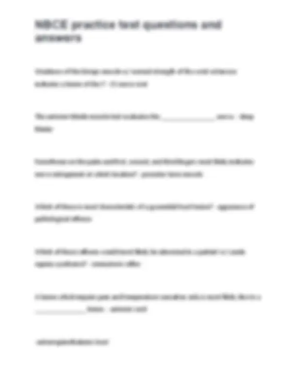 NBCE practice test questions and answers NBCE practice test questions ...