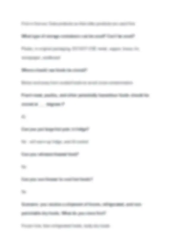 NYC Food Protection Course Final Exam study set with 100% verified ...