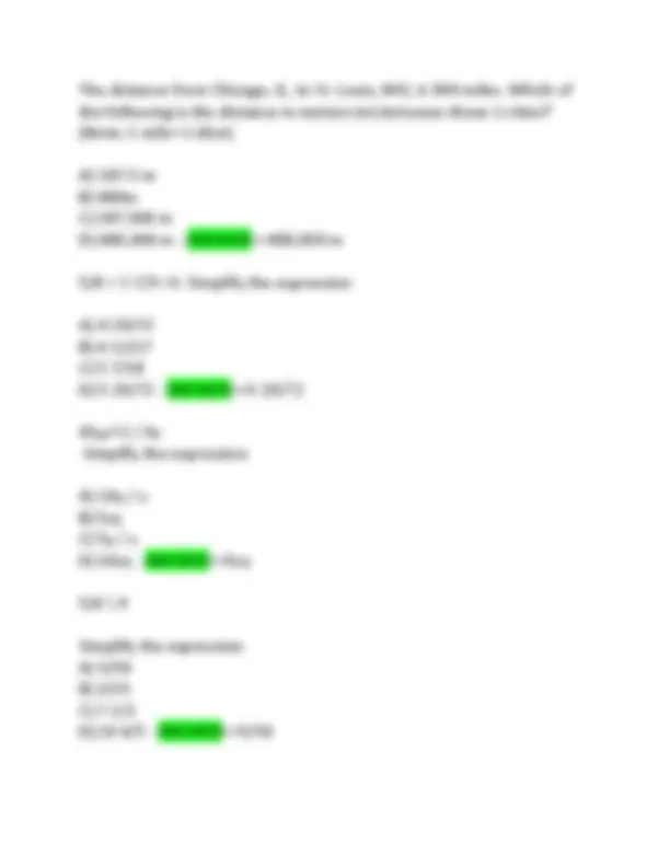 TEAS 7 Math Practice Exam Questions and Correct Answers 2025 | Exams ...