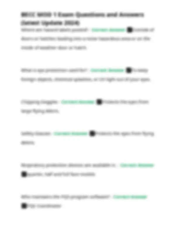 BECC MOD 1 Exam Questions and Answers (latest Update 2024) | Exams ...