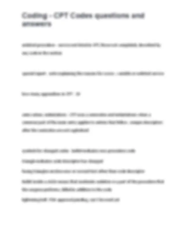 CPT Codes: Questions and Answers for Medical Billing and Coding | Exams ...