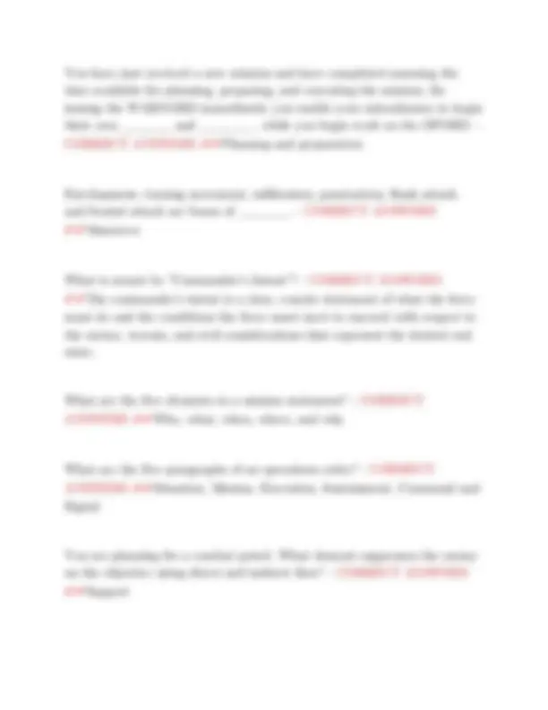 Infantry ALC Tactics Test Study Guide: Questions and Answers | Exams ...