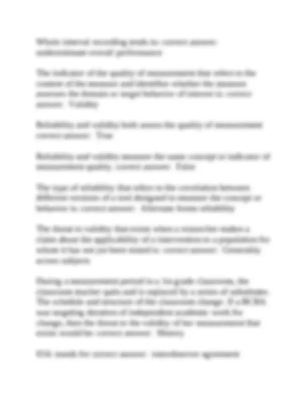 ABA Quiz Questions: SPE603 with Complete Solutions | Exams Nursing ...