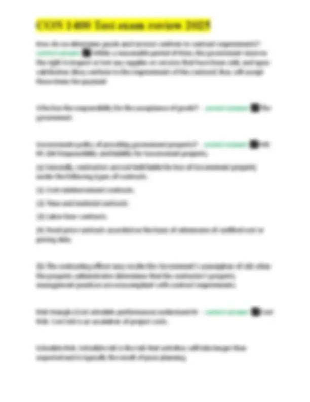 CON 1400 Test Exam Review 2025: Post-Award Orientation | Exams Nursing ...