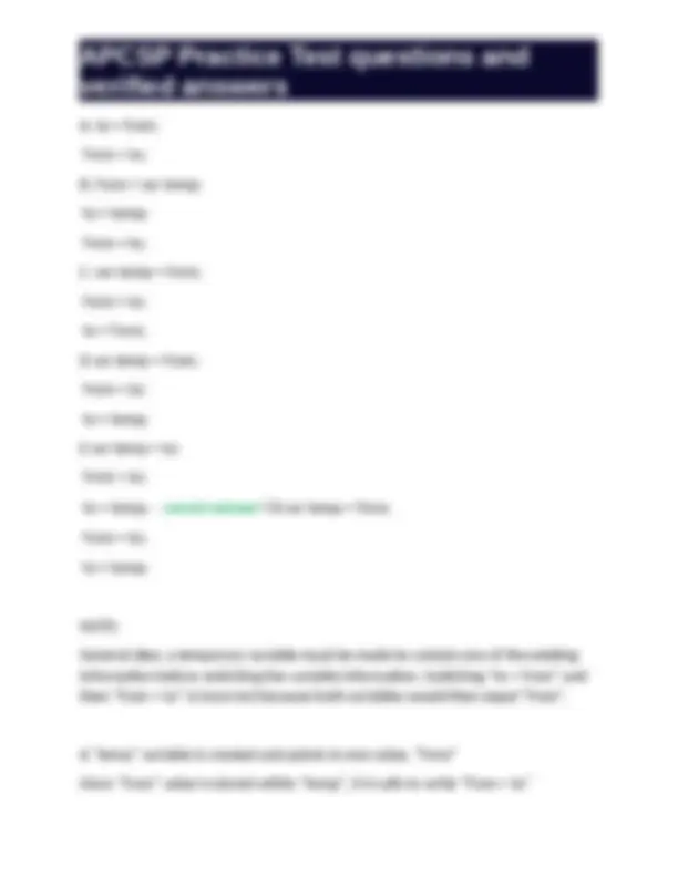 APCSP Practice Test: Comprehensive Guide to Computer Science Principles ...