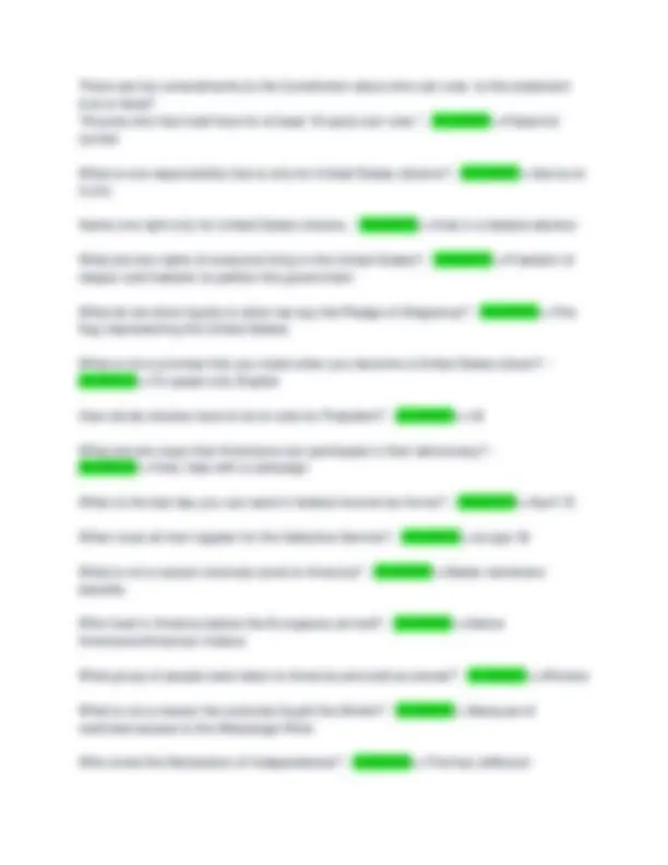 Arkansas Civics Exam Study Guide: 2024-2025 | Exams Civil Law | Docsity