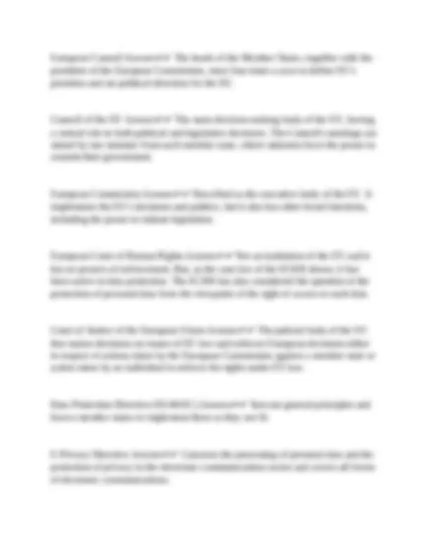 CIPP/E questions with correct answers | Exams Information Technology ...