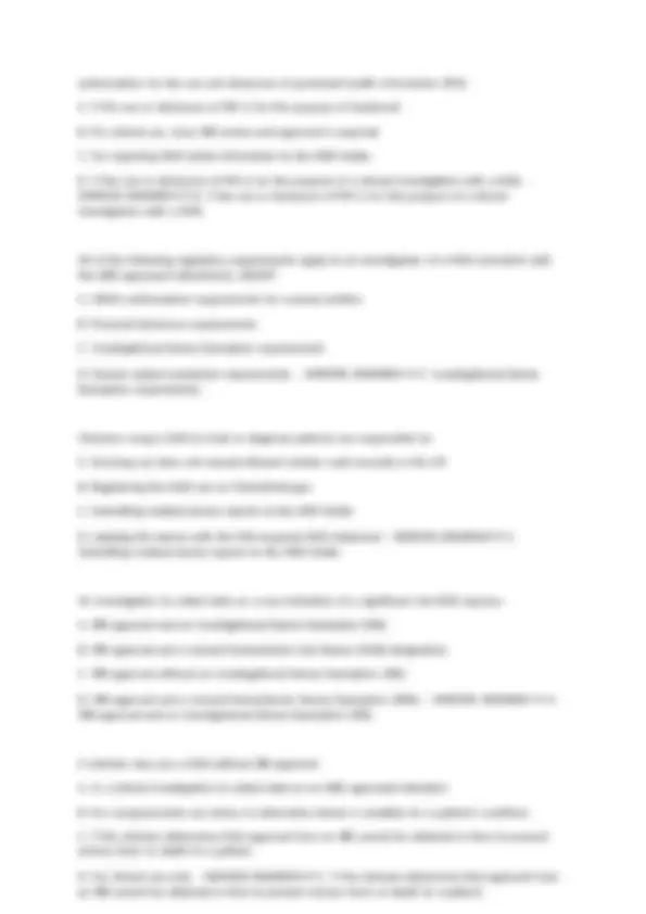 CITI Training, Modules 1-24 (Biomedical Research) Exam questions with ...