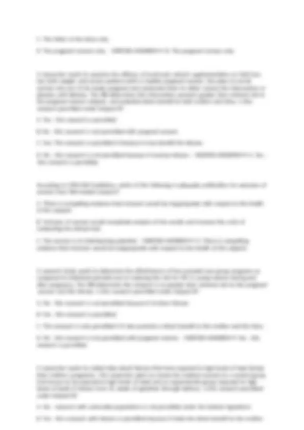 CITI Training, Modules 1-24 (Biomedical Research) Exam questions with ...