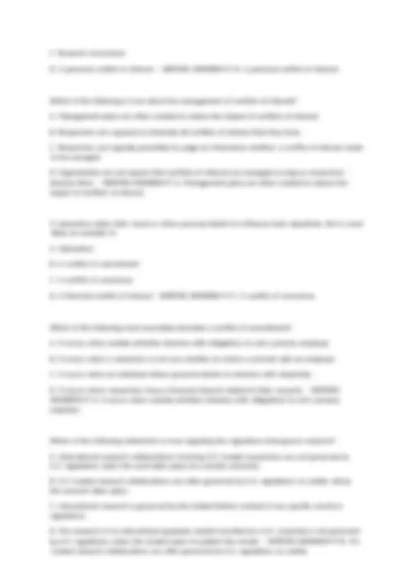 CITI Training, Modules 1-24 (Biomedical Research) Exam questions with ...