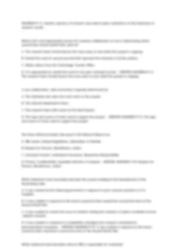 CITI Training, Modules 1-24 (Biomedical Research) Exam questions with ...