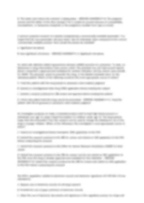 CITI Training, Modules 1-24 (Biomedical Research) Exam questions with ...