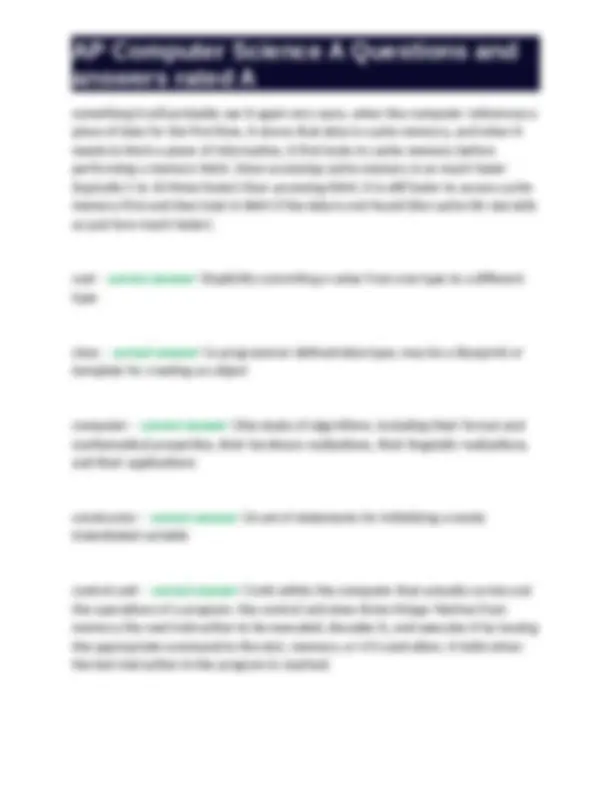 AP Computer Science A Glossary of Terms: Definitions and Explanations ...