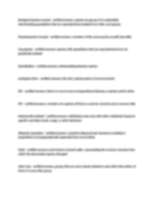 Bio 152 Test Questions and Answers: Evolutionary Biology Concepts ...