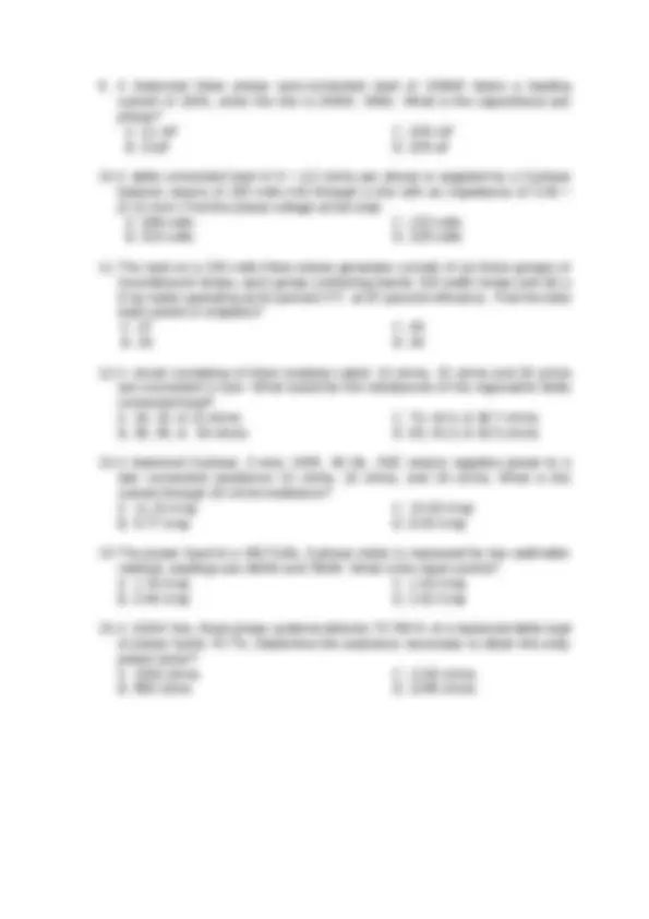 Review Materials: Three Phase Circuits | Exercises Electrical Engineering | Docsity