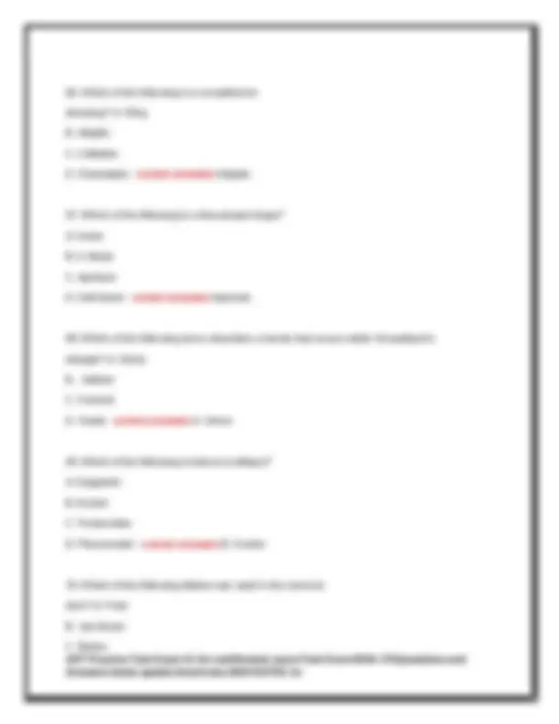 Ast Certification Exam Practice Questions And Answers 2024 Exams Nursing Docsity