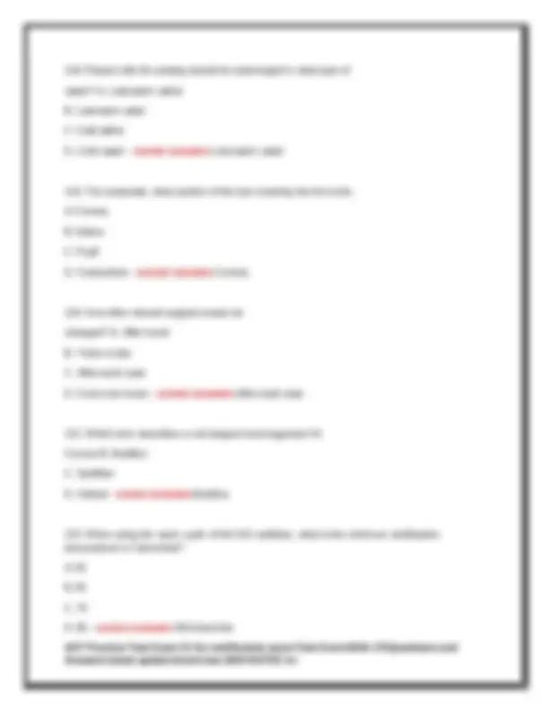 Ast Certification Exam Practice Questions And Answers 2024 Exams Nursing Docsity