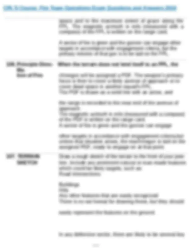 CPL'S Course Fire Team Operations Exam Questions and Answers | Exams ...