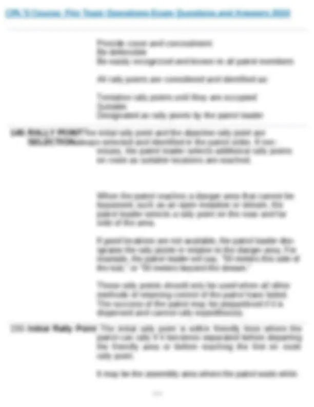 CPL'S Course Fire Team Operations Exam Questions and Answers | Exams ...