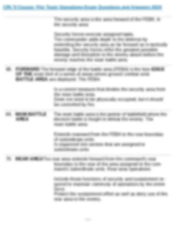 CPL'S Course Fire Team Operations Exam Questions and Answers | Exams ...