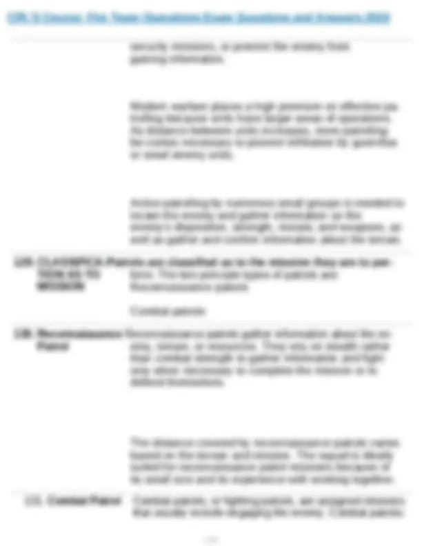 CPL'S Course Fire Team Operations Exam Questions and Answers | Exams ...