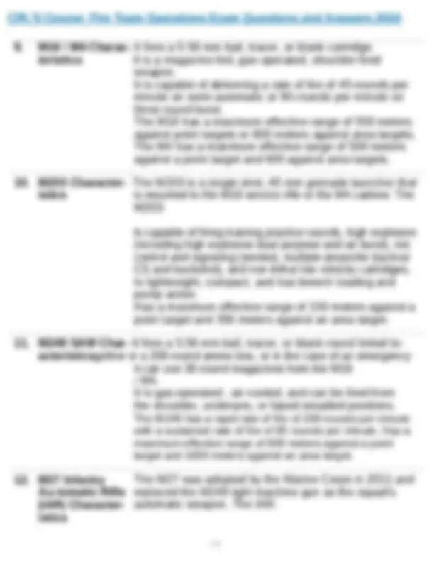 CPL'S Course Fire Team Operations Exam Questions and Answers | Exams ...