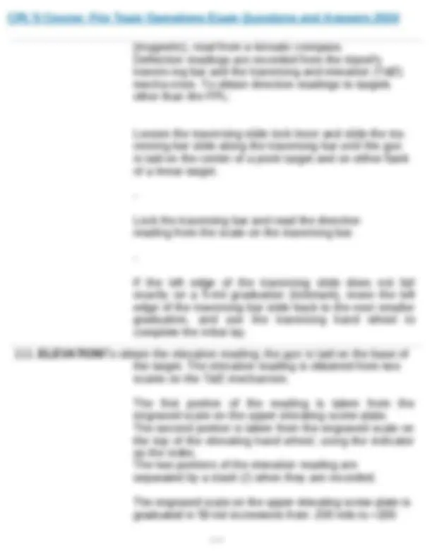 CPL'S Course Fire Team Operations Exam Questions and Answers | Exams ...