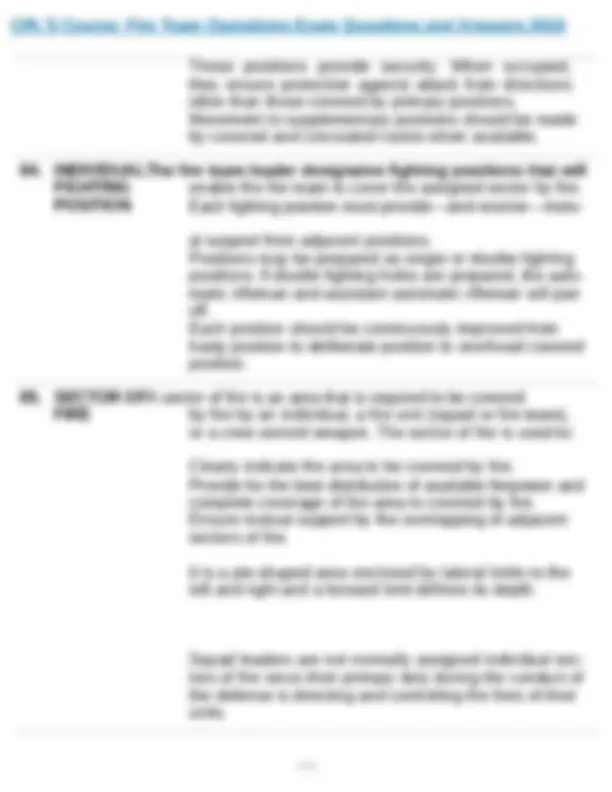 CPL'S Course Fire Team Operations Exam Questions and Answers | Exams ...