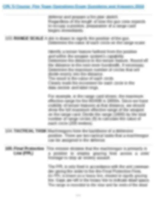 CPL'S Course Fire Team Operations Exam Questions and Answers | Exams ...