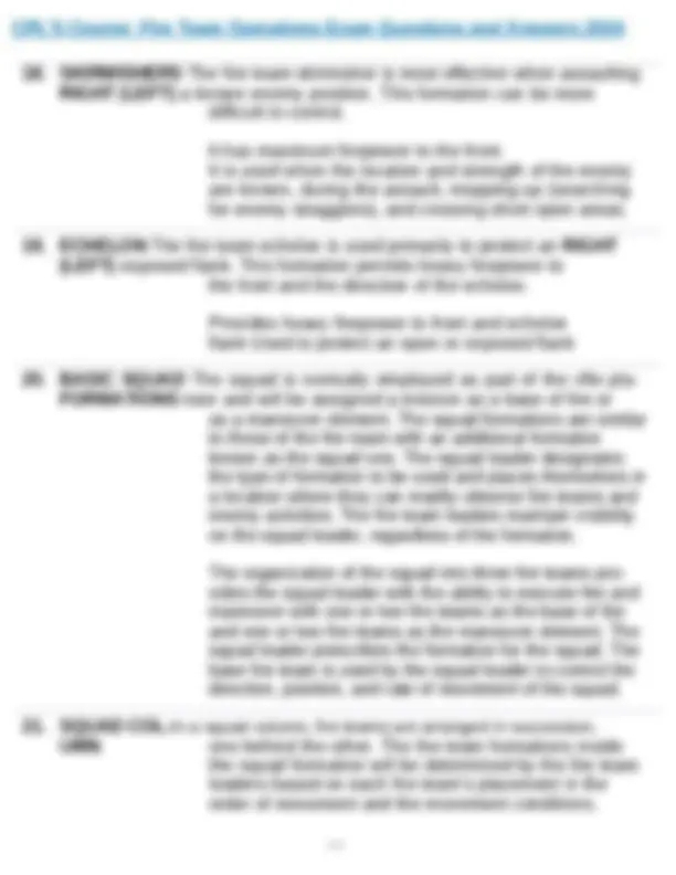 CPL'S Course Fire Team Operations Exam Questions and Answers | Exams ...