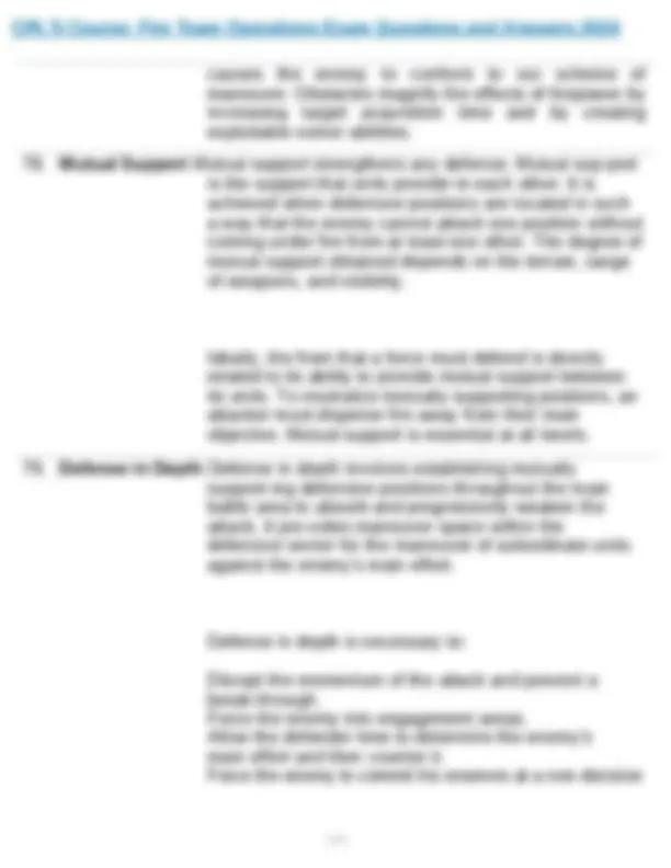 CPL'S Course Fire Team Operations Exam Questions and Answers | Exams ...