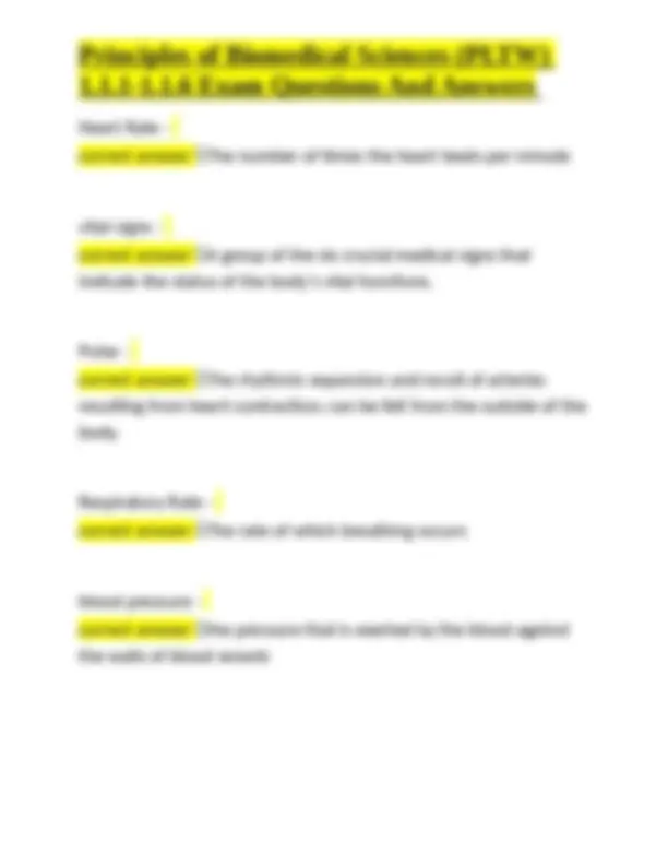 Biomedical Sciences (PLTW) Exam Questions and Answers: Forensic Science ...