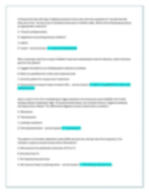 DUNPHY - ENDOCRINE AND METABOLIC PROBLEMS | Exams Nursing | Docsity