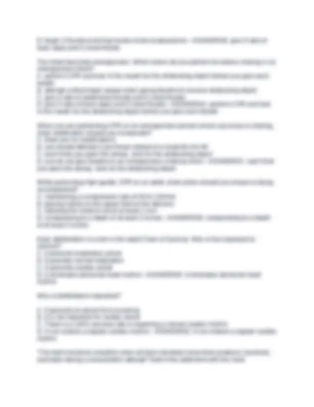 American Heart Association Basic Life Support Exam Questions & Answers ...