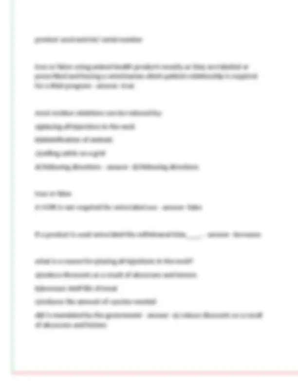 Beef Quality Assurance (BQA) Exam: True or False Questions and Answers ...