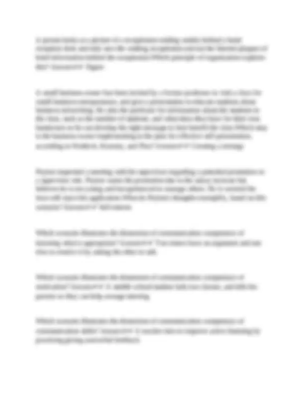 Introduction to Communication - C464 PRE-ASSESSMENT questions with correct answers | Exams ...