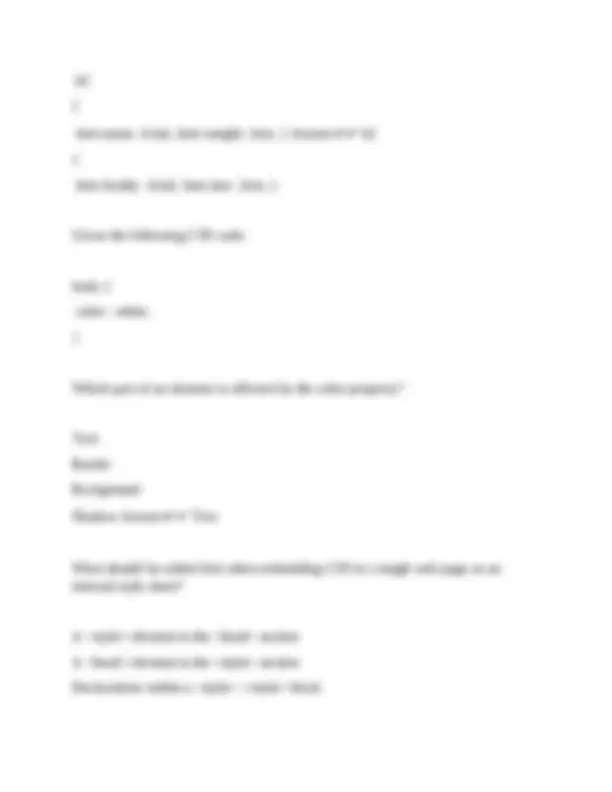 C777 Pre-Assessment questions with correct answers | Exams Web Design and Development | Docsity