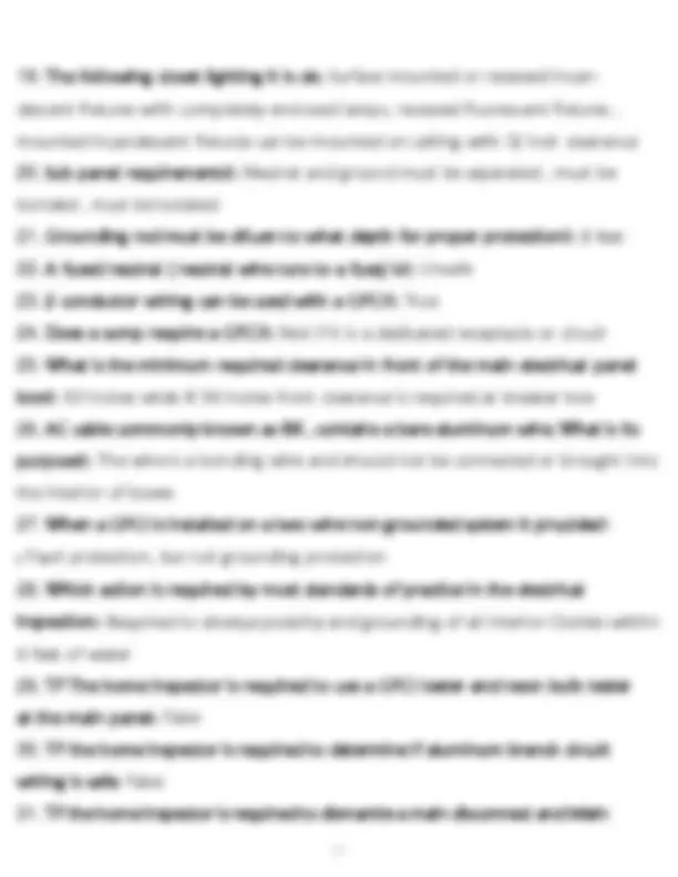 Home Inspection Electrical Exam Practice Questions with Correct Answers ...