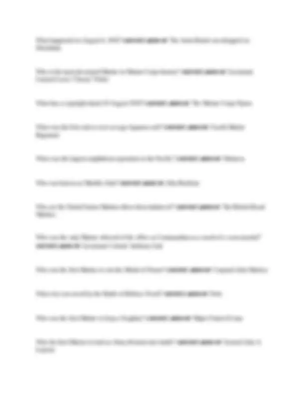 USMC Knowledge: History, Traditions, and Key Events | Exams Law | Docsity