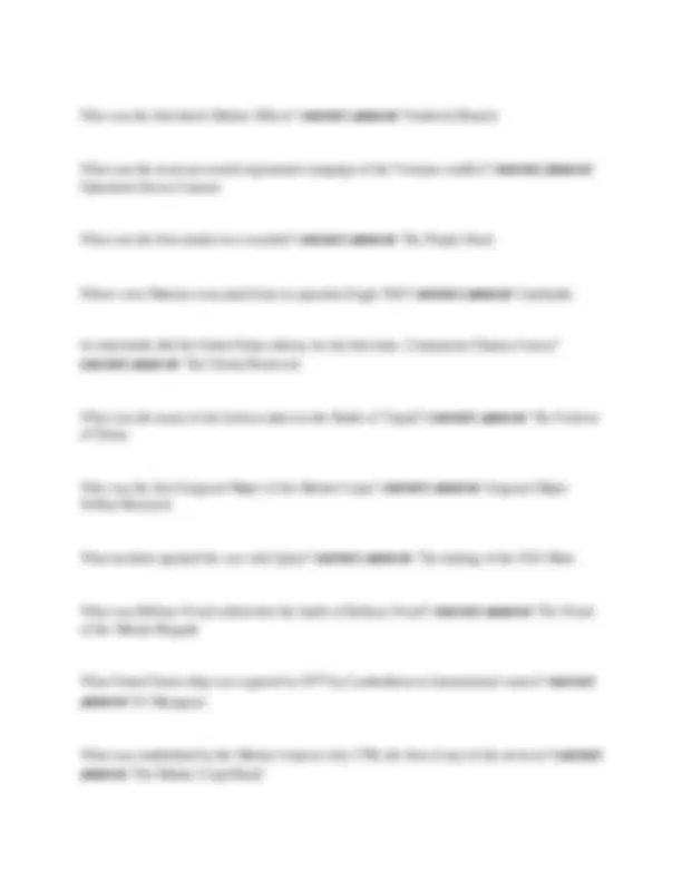 USMC Knowledge: History, Traditions, and Key Events | Exams Law | Docsity