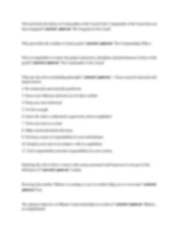 USMC Knowledge: History, Traditions, and Key Events | Exams Law | Docsity