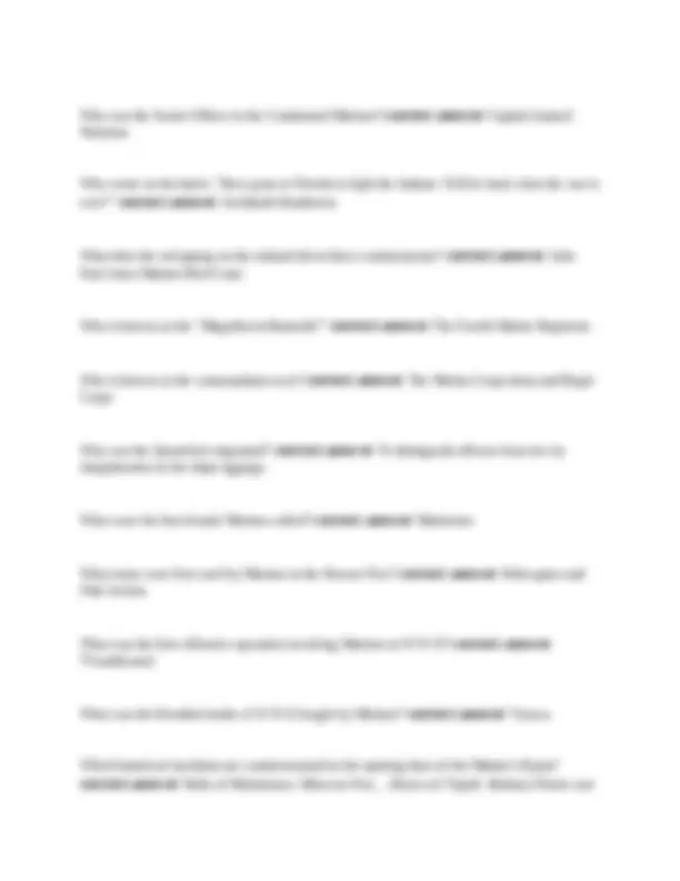 USMC Knowledge: History, Traditions, and Key Events | Exams Law | Docsity