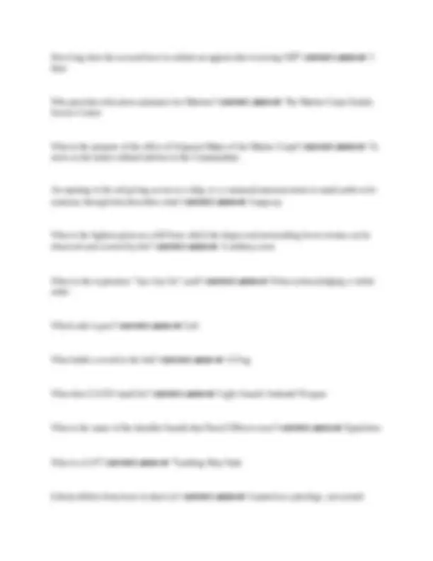 USMC Knowledge: History, Traditions, and Key Events | Exams Law | Docsity